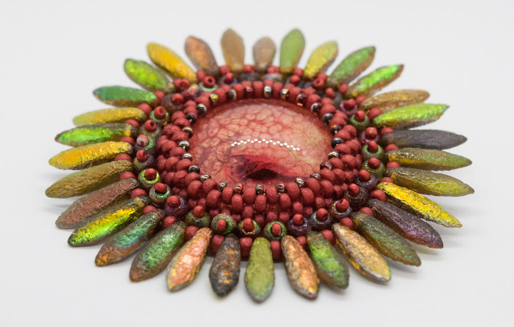 Sun Star Brooch – Sarah Cryer Beadwork – The Indecisive Beader